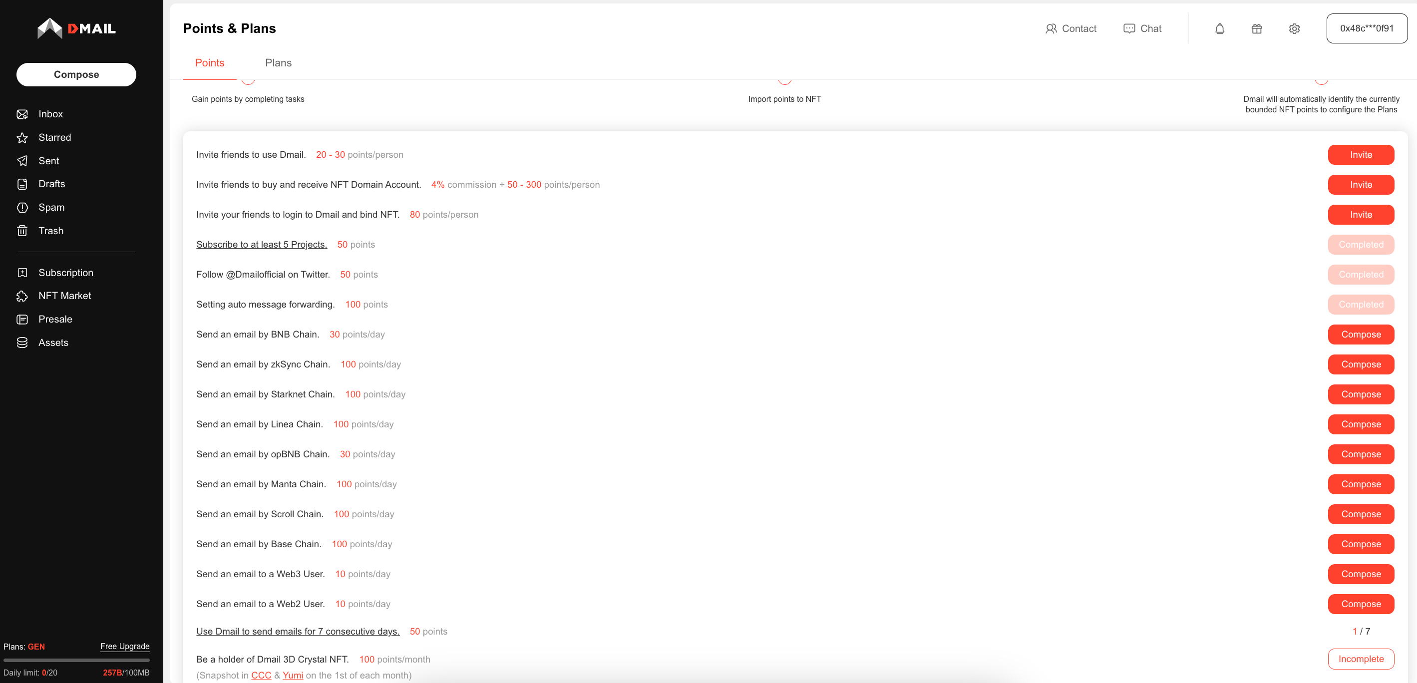 DMAIL - Airdrop Points Guide (Thread)